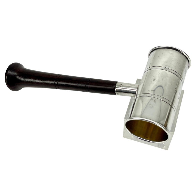 Antique Sterling Silver Jigger with Teak Handle, circa 1930''s For Sale ...
