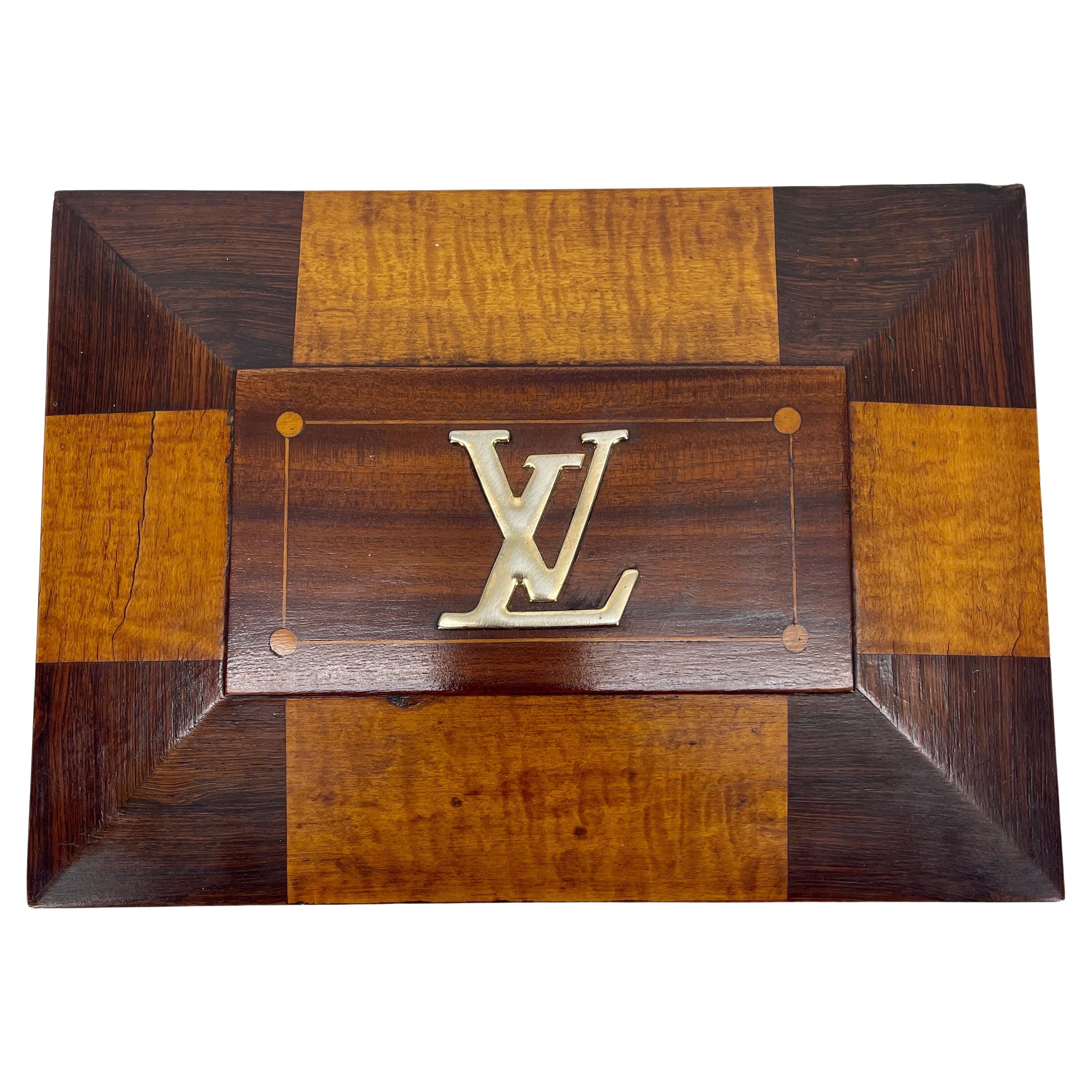 European Box with Mirror and Louis Vuitton LV Brass Logo at 1stDibs ...