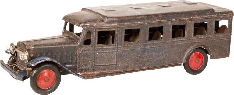 1920s Vintage Cor-Cor Toy Bus with Working Lights at 1stDibs