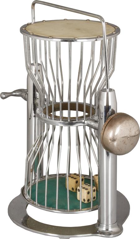 Vintage Oversized Chrome Chuck-A-Luck Birdcage Dice Gambling Game For ...