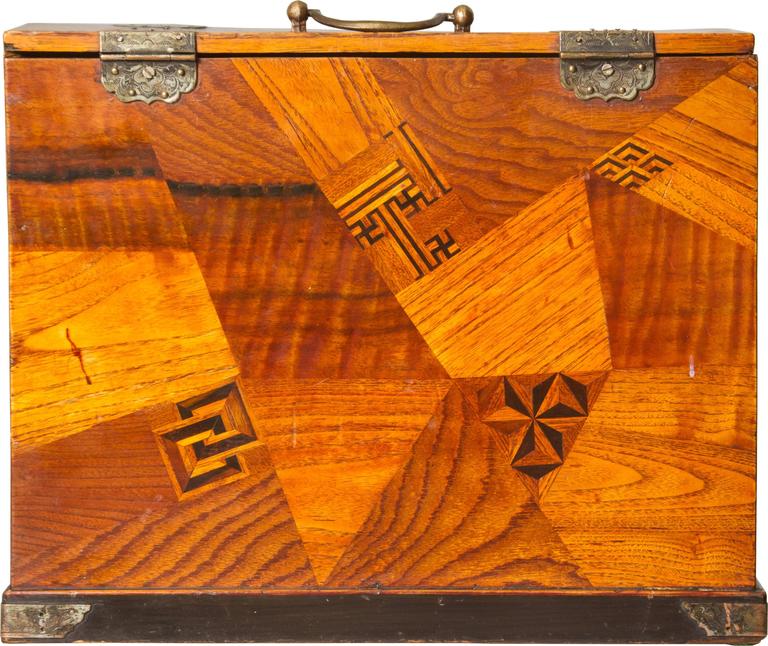 Japanese Parquetry Traveling Desk at 1stDibs