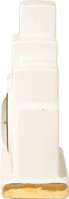 Art Deco Ceramic Skysraper Clock For Sale at 1stDibs