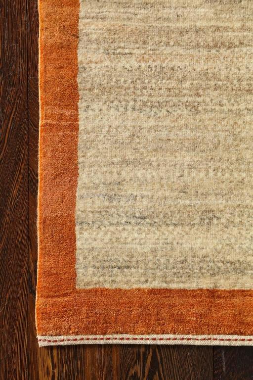 Vibrant Orange Deco Wool Carpet with Organic Vegetable Dyes from Orley ...