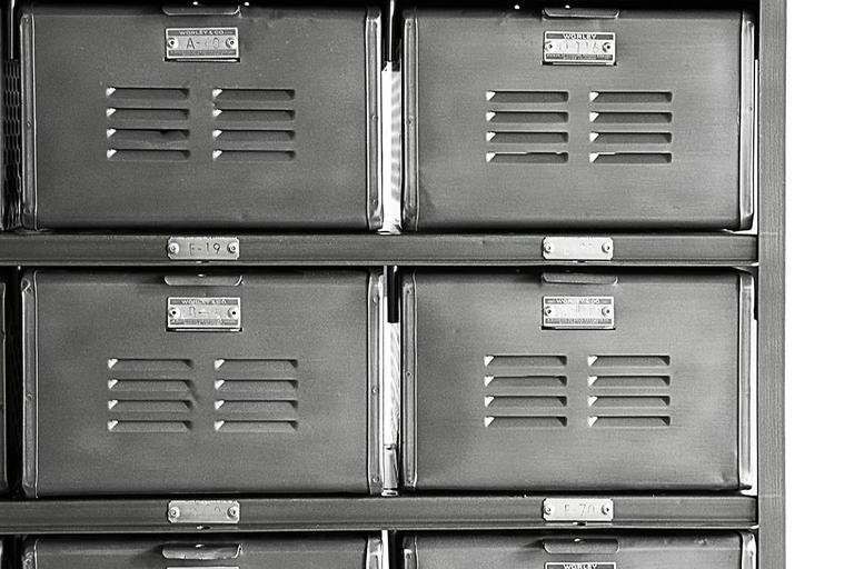 Custom Basket Locker Shelf Unit For Sale at 1stDibs