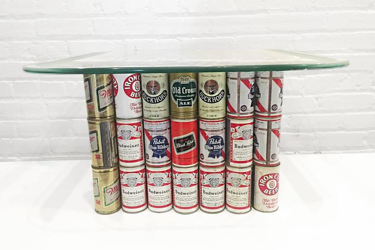 1970s Folk Art Beer Can Table Base at 1stDibs | arts beer cans, beer ...