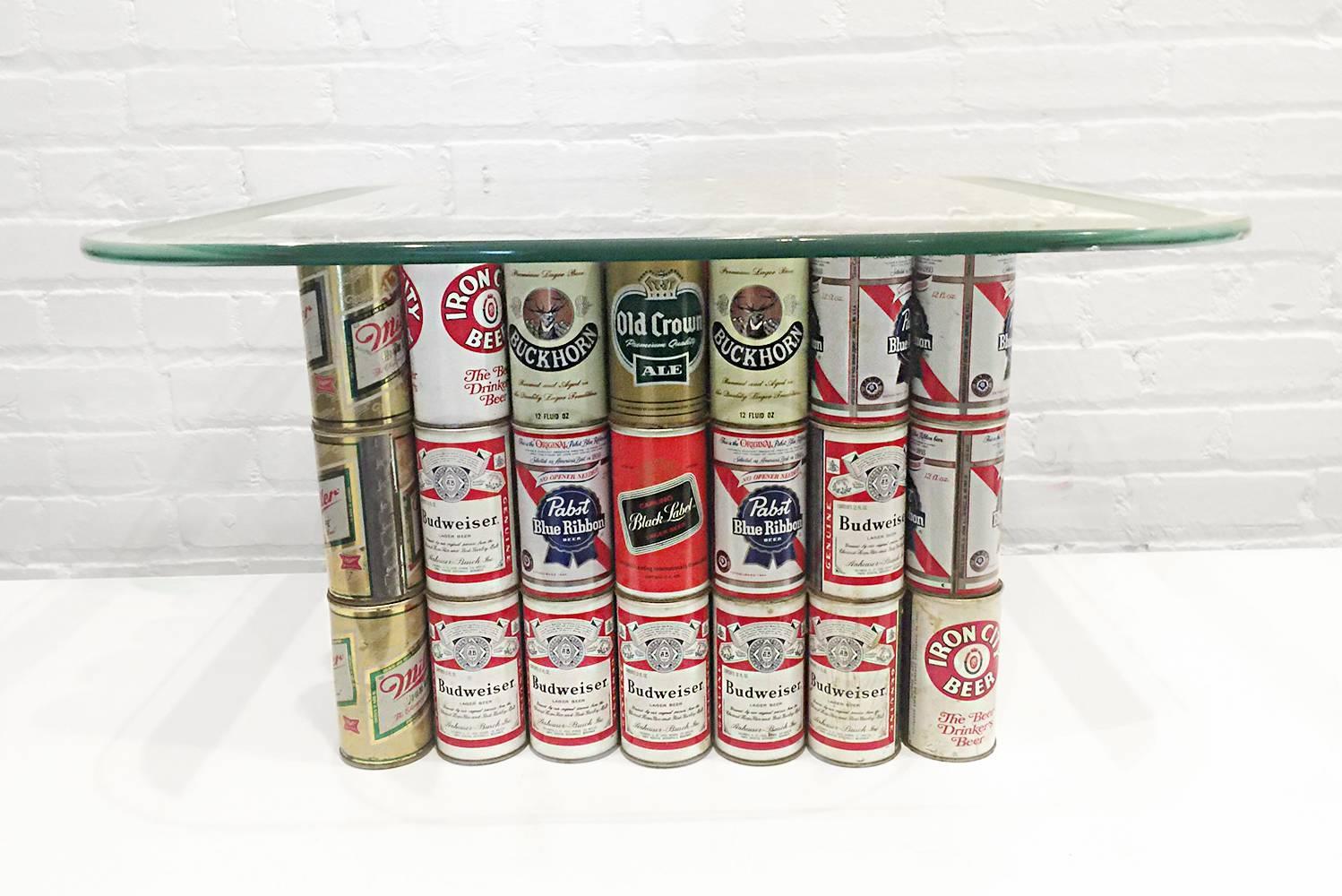 1970s Folk Art Beer Can Table Base For Sale at 1stdibs