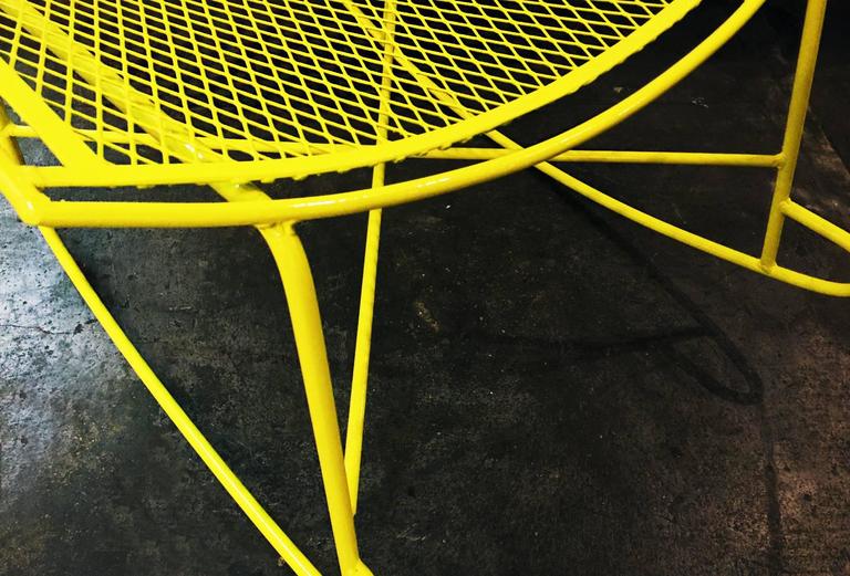 Mid-Century Metal Mesh Patio Rocking Chair at 1stDibs