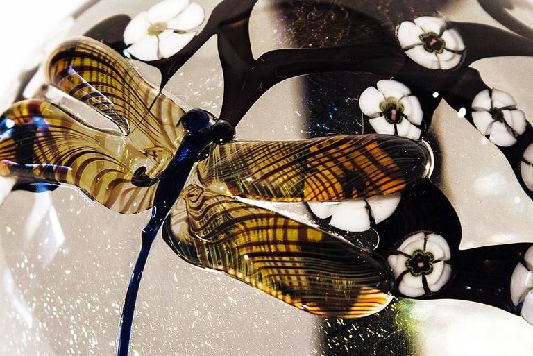 Limited Edition Zellique "Dragonfly" Glass Paperweight at 1stDibs ...