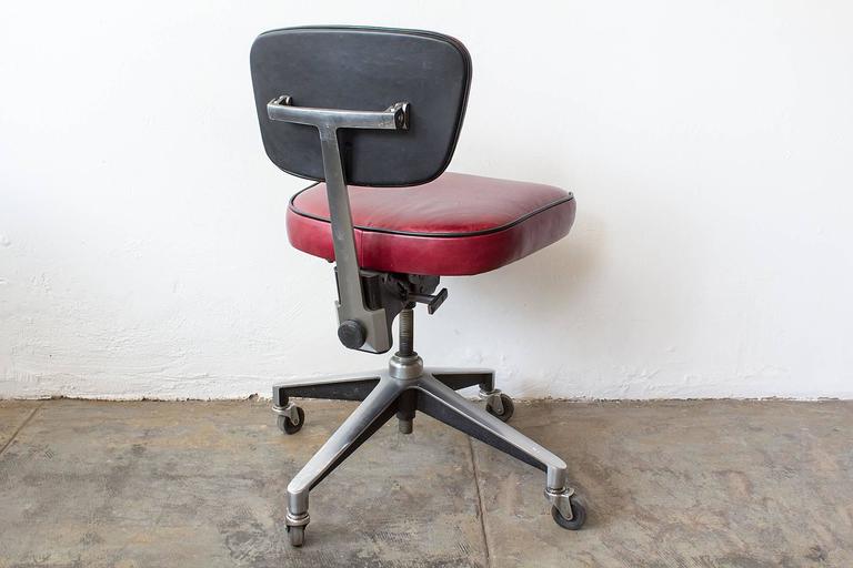 1960s Cast Aluminium Steno Chair, Refinished at 1stDibs