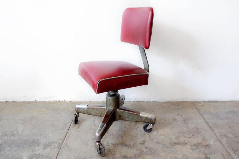 1960s Office Task Chair, Reupholstered at 1stDibs