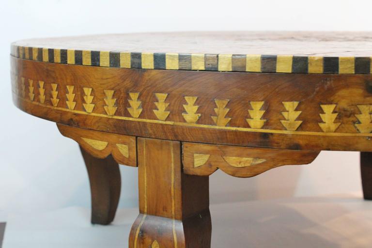 Moroccan Marquetry Low Table For Sale at 1stDibs