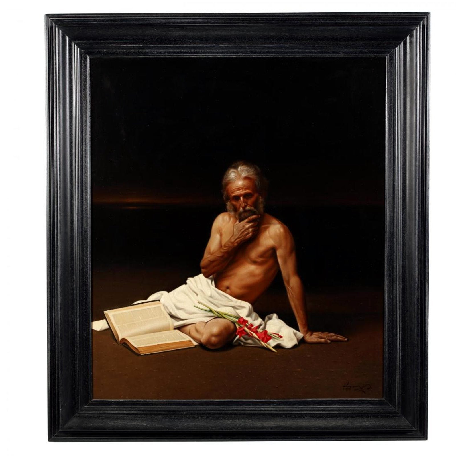 New England Farm Impressionist Landscape Painting in Custom Frame by ...