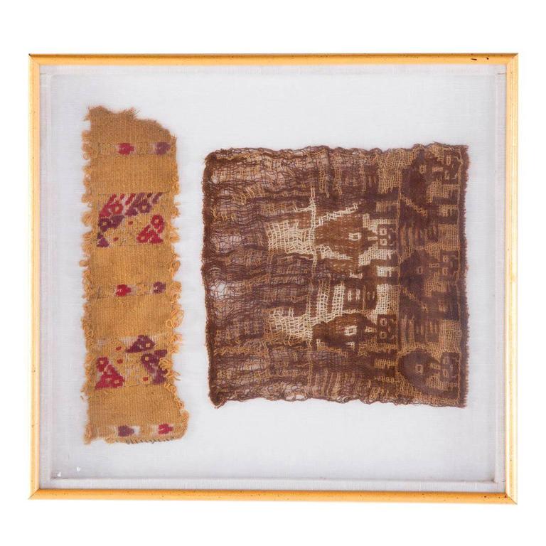 Two Framed Pre-Columbian Textiles at 1stDibs