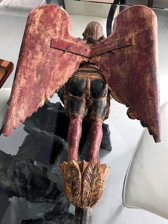 Antique Statue of a Winged Hindu Female Deity at 1stDibs