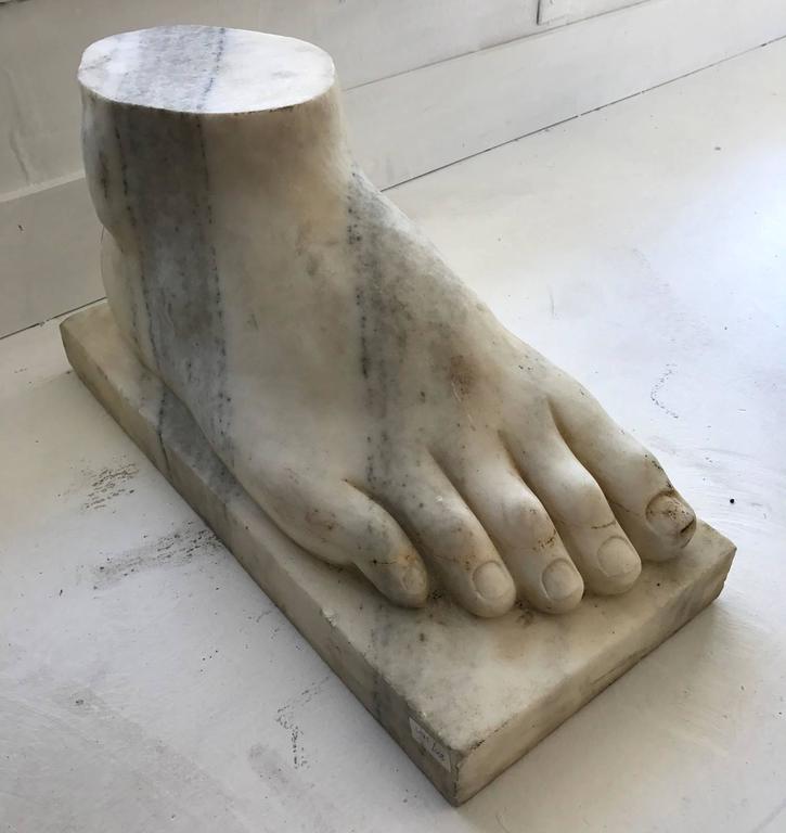 Large Carved Marble Foot at 1stDibs