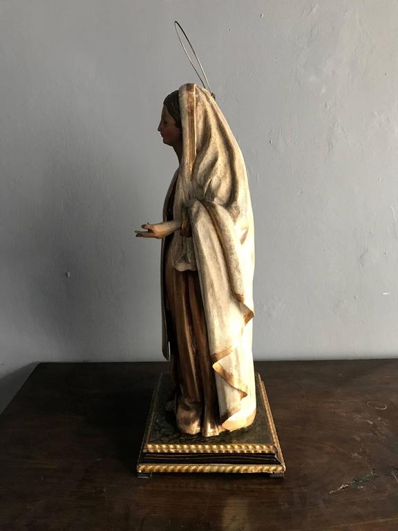 Antique Spanish Colonial Statue Santo Madonna For Sale at 1stDibs ...
