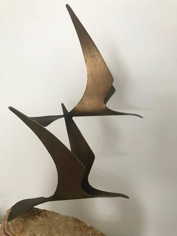 Large Birds in Flight Sculpture by C. Jere at 1stDibs | birds in flight ...