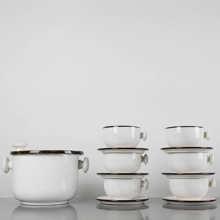 Enzo Bioli Ceramic Dining Set for Il Picchio For Sale at 1stDibs