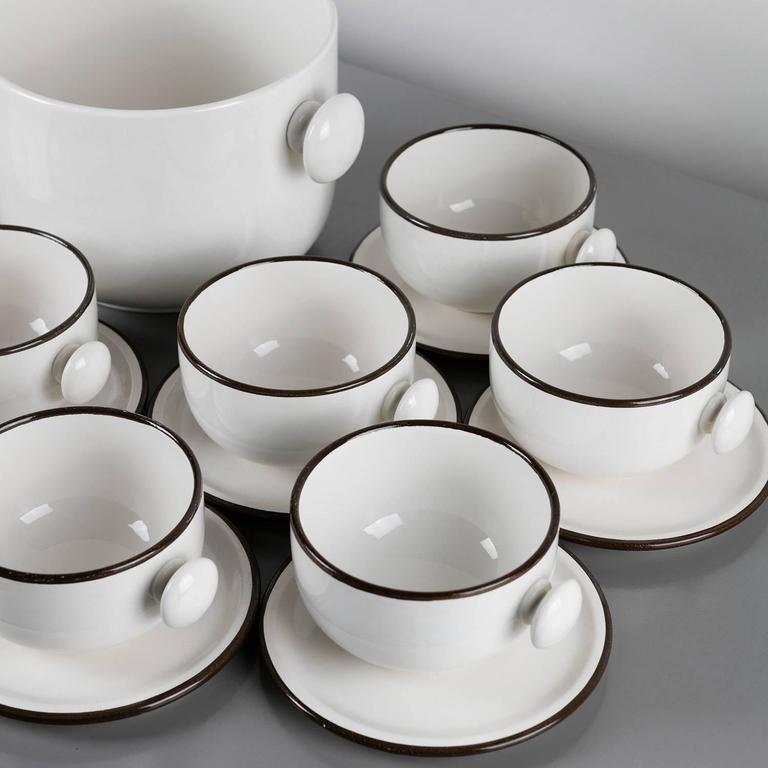 Enzo Bioli Ceramic Dining Set for Il Picchio For Sale at 1stDibs