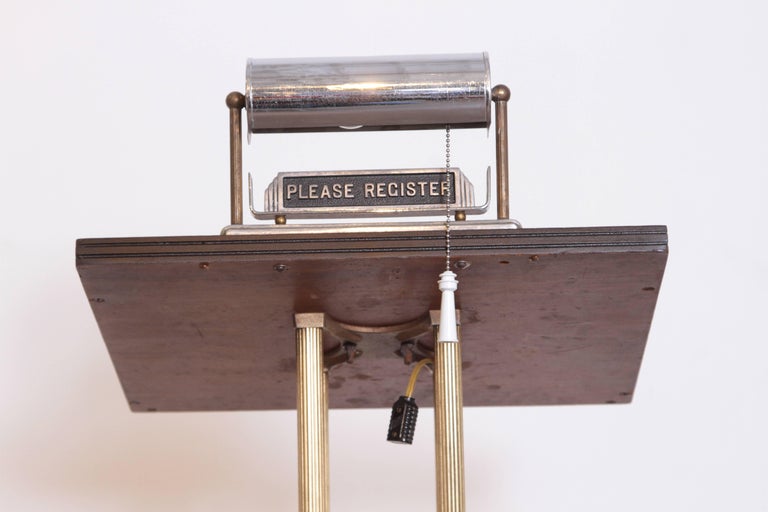 Art Deco Machine Age Lighted Registry Stand, Podium, Register, Mixed ...