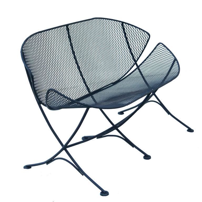 Salterini Mid-Century Modern Clamshell Settee Sofa at 1stDibs