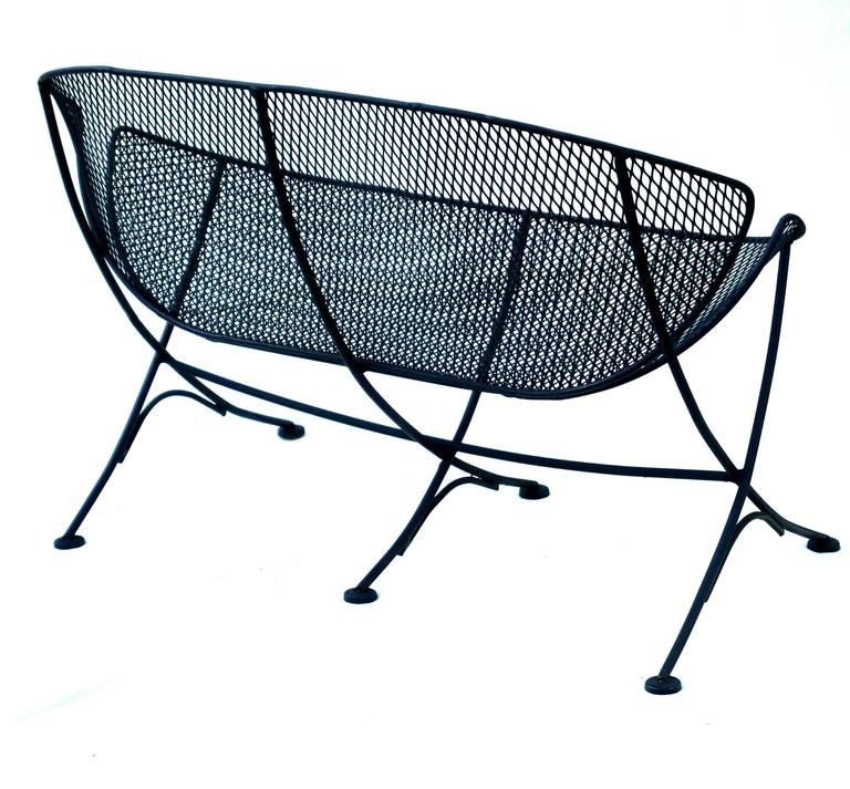 Salterini Mid-Century Modern Clamshell Settee Sofa at 1stDibs