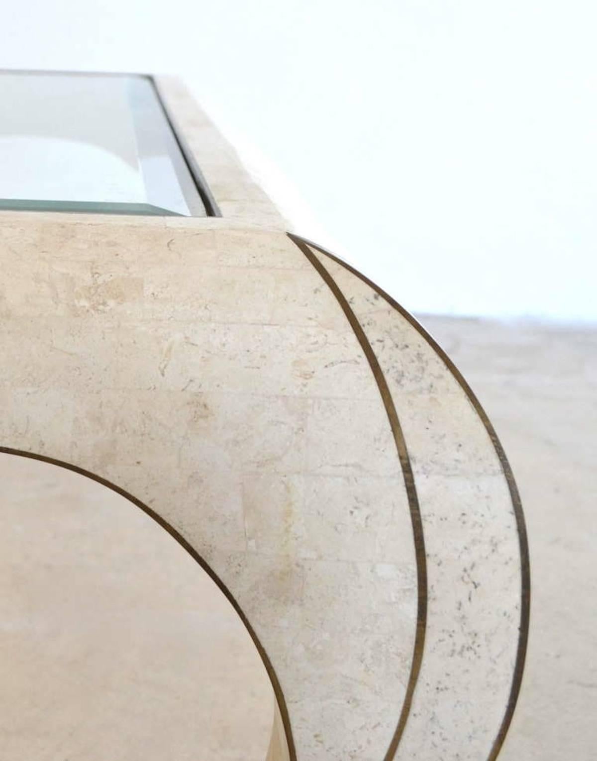 Hollywood Regency Marble Coffee Table For Sale at 1stDibs