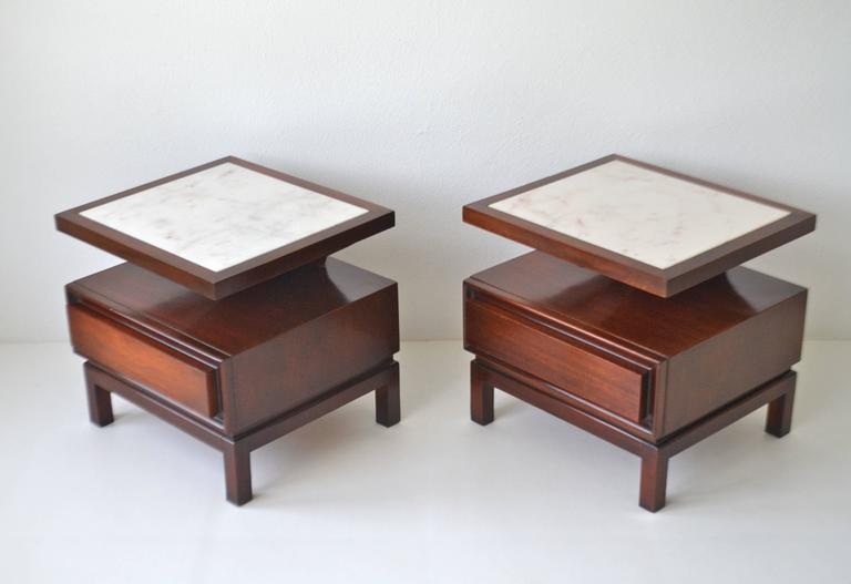 Pair of Midcentury Sculptural Side Tables For Sale at 1stDibs