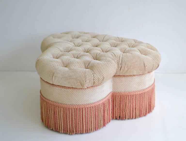 Hollywood Regency Style Clover Leaf Form Tufted Ottoman at 1stDibs ...