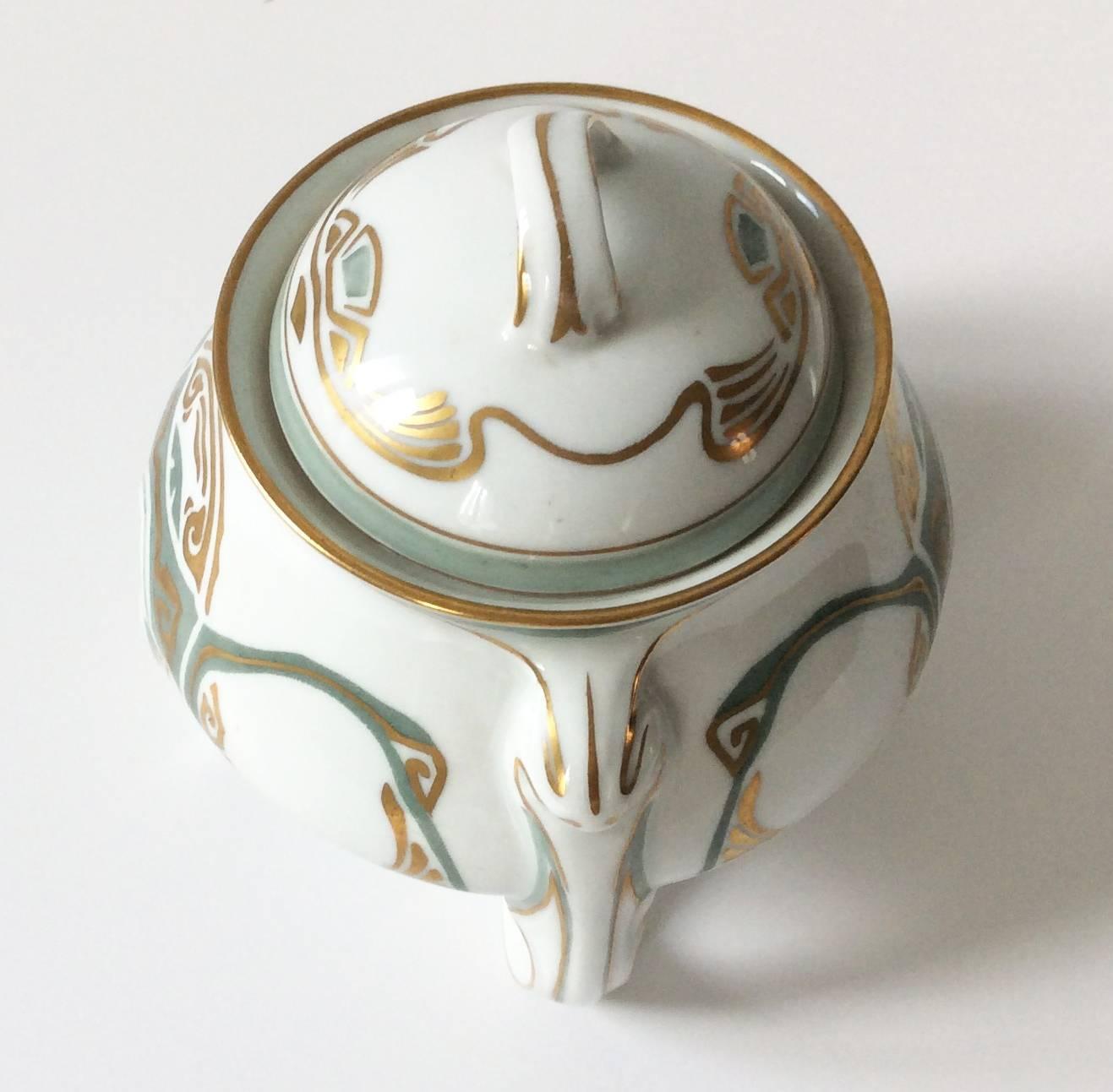 Jugendstil Porcelain Set of Seven Pieces by Hermann Ohme For Sale at ...