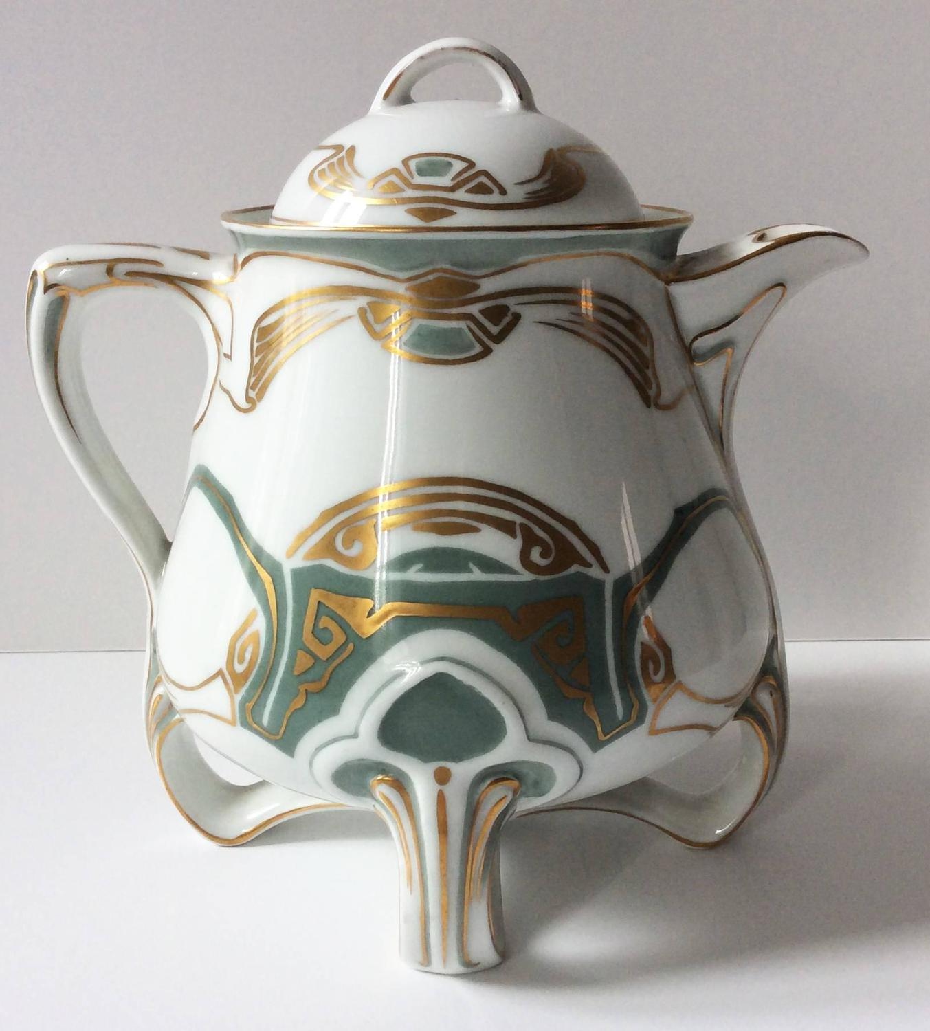 Jugendstil Porcelain Set of Seven Pieces by Hermann Ohme For Sale at ...