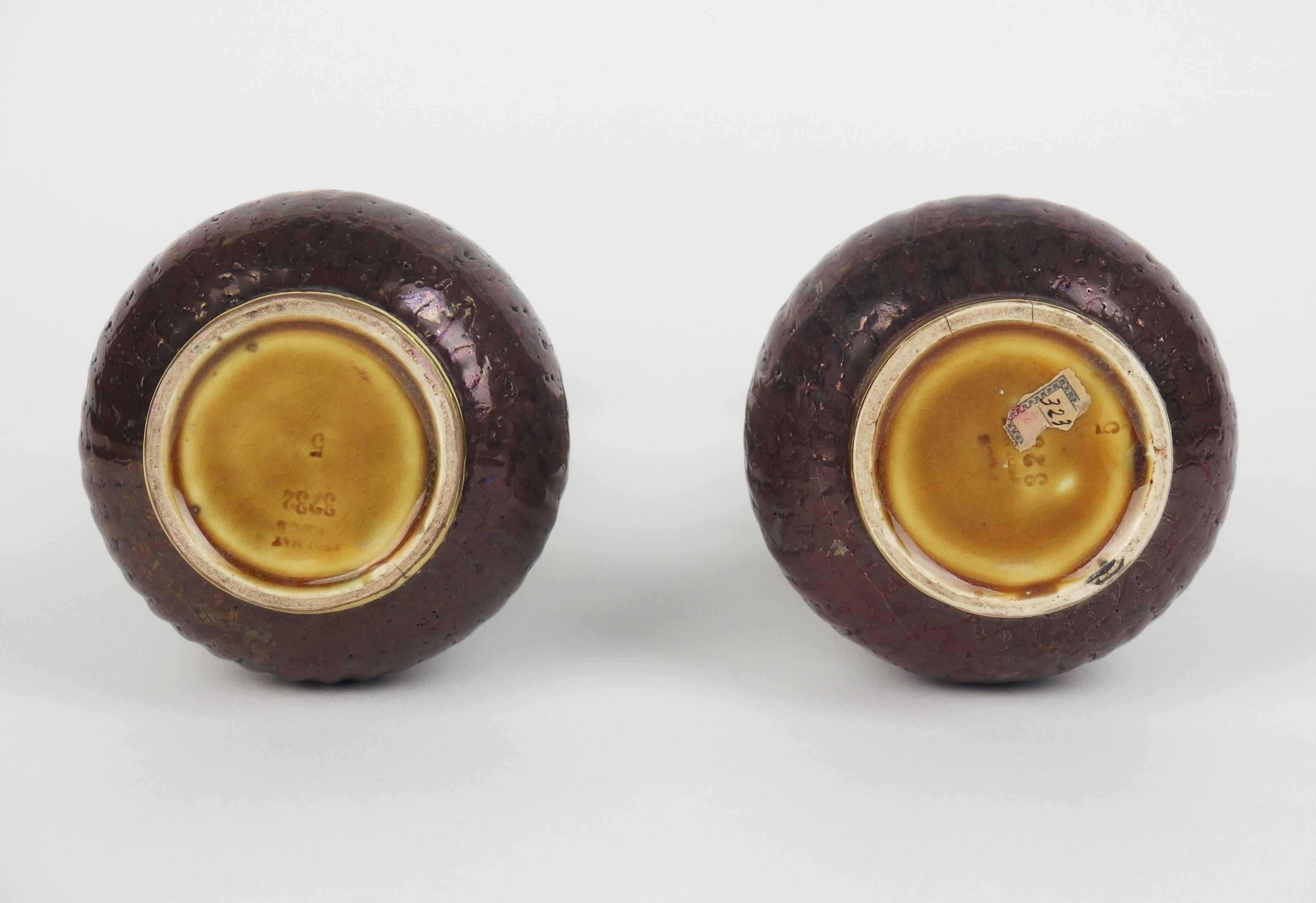 Two Vases by Vilmos Zsolnay For Sale at 1stDibs