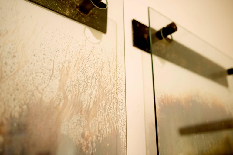 Triptych of Three Contemporary Suspended Fading Wall Mirrors by Gregory ...