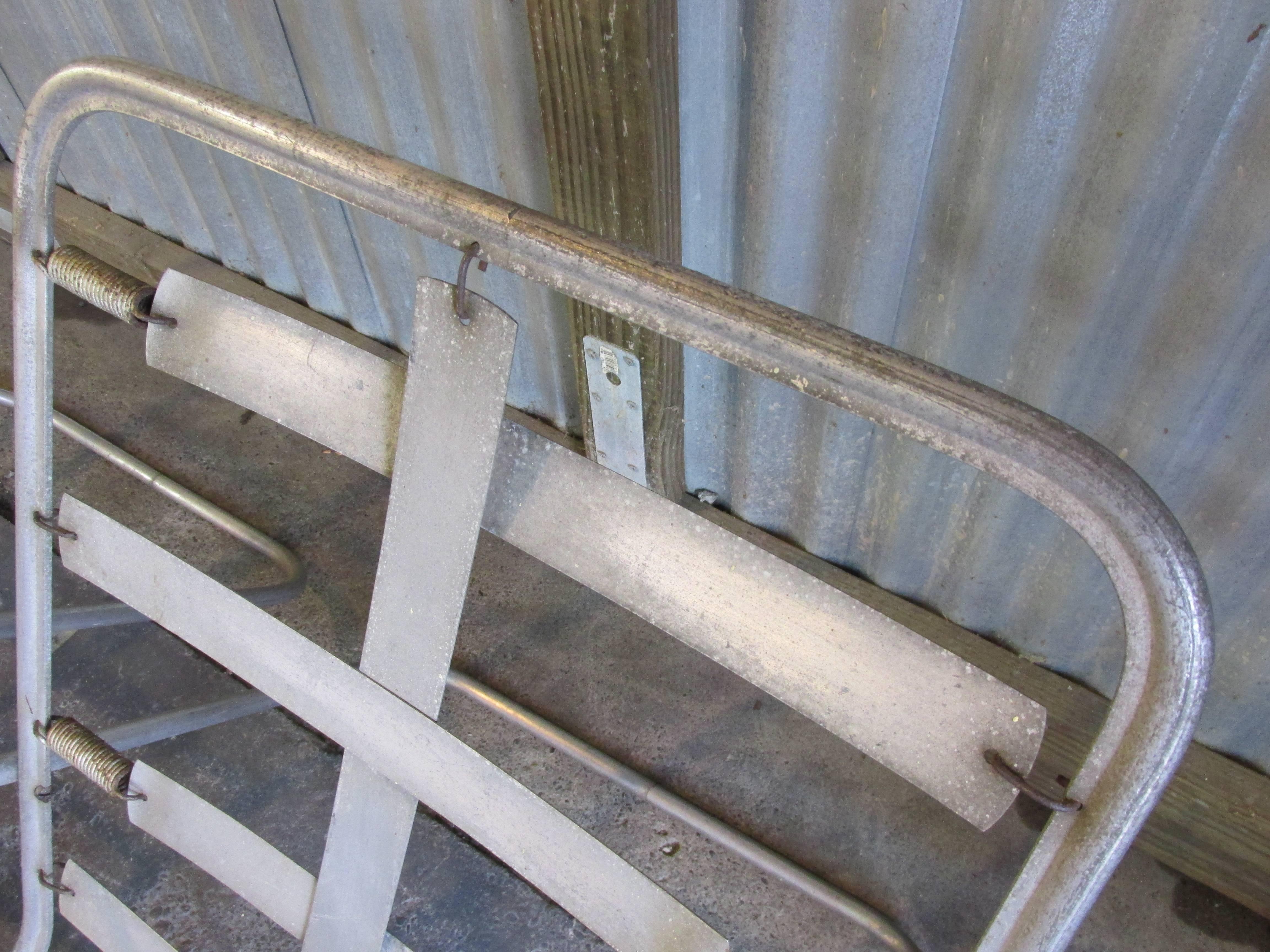 Richard Neutra Industrial Modern Steel Lounge Chairs For Sale at 1stDibs