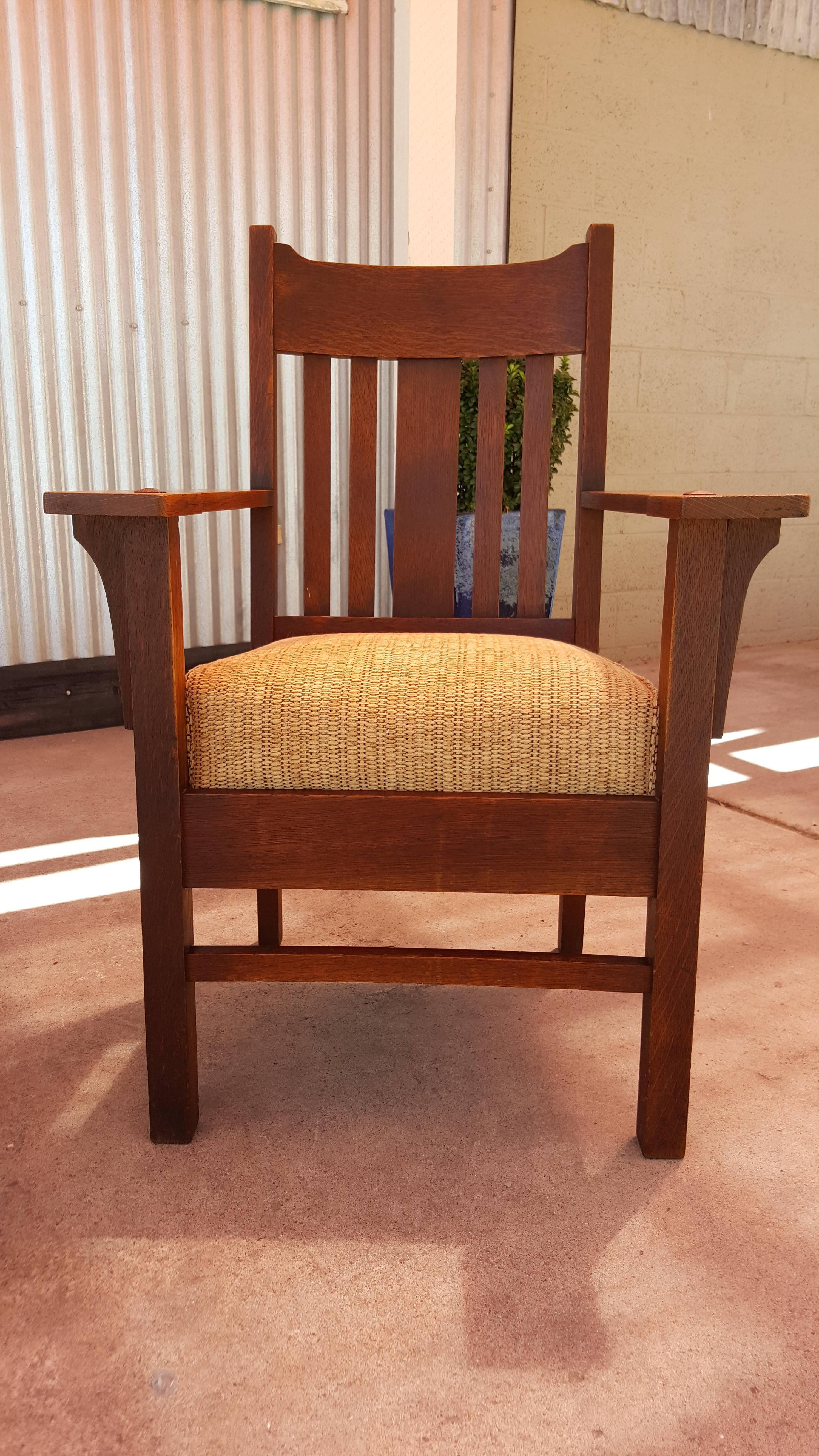 Mission Arts and Crafts Rocker and Armchair by Harden Furniture For ...