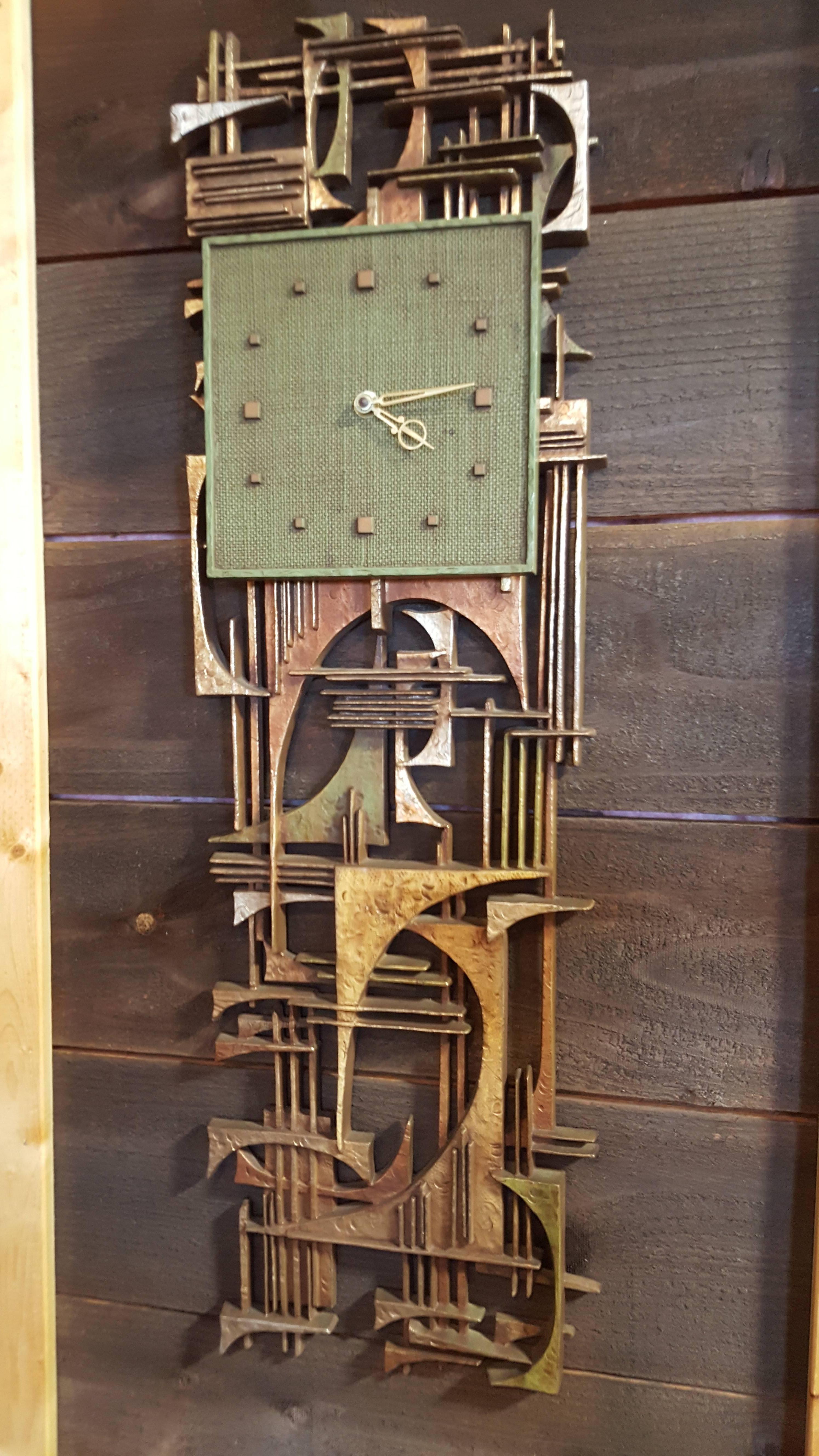 Brutalist Wall Clock at 1stDibs | brutalist clock