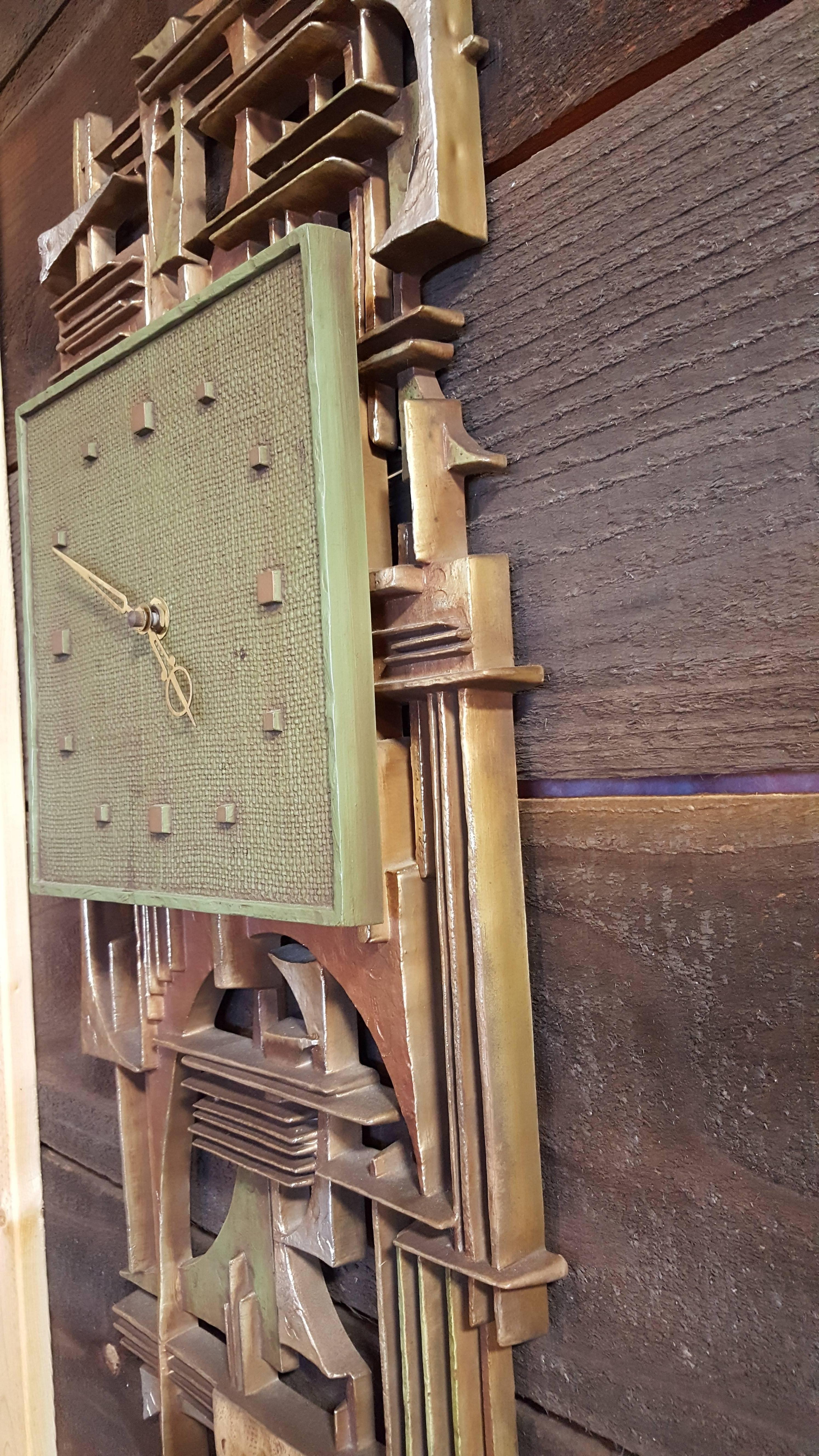 Brutalist Wall Clock at 1stDibs | brutalist clock