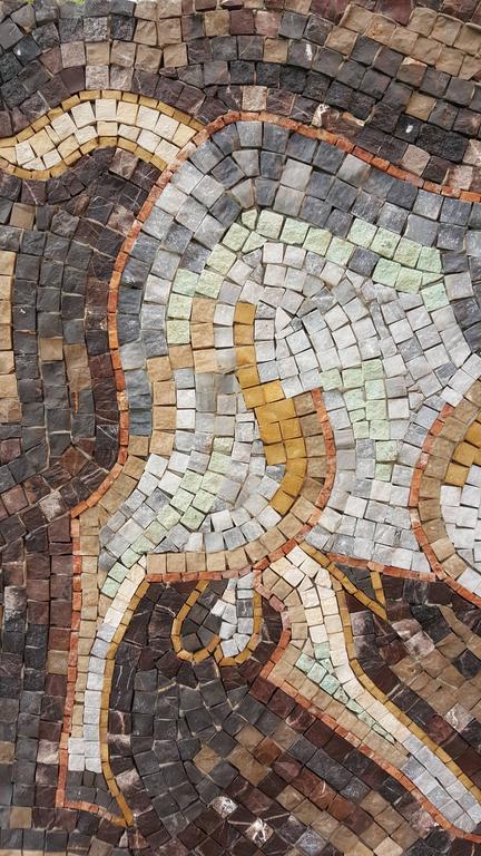 Marble Mosaic Wall Plaque by Eilon For Sale at 1stDibs