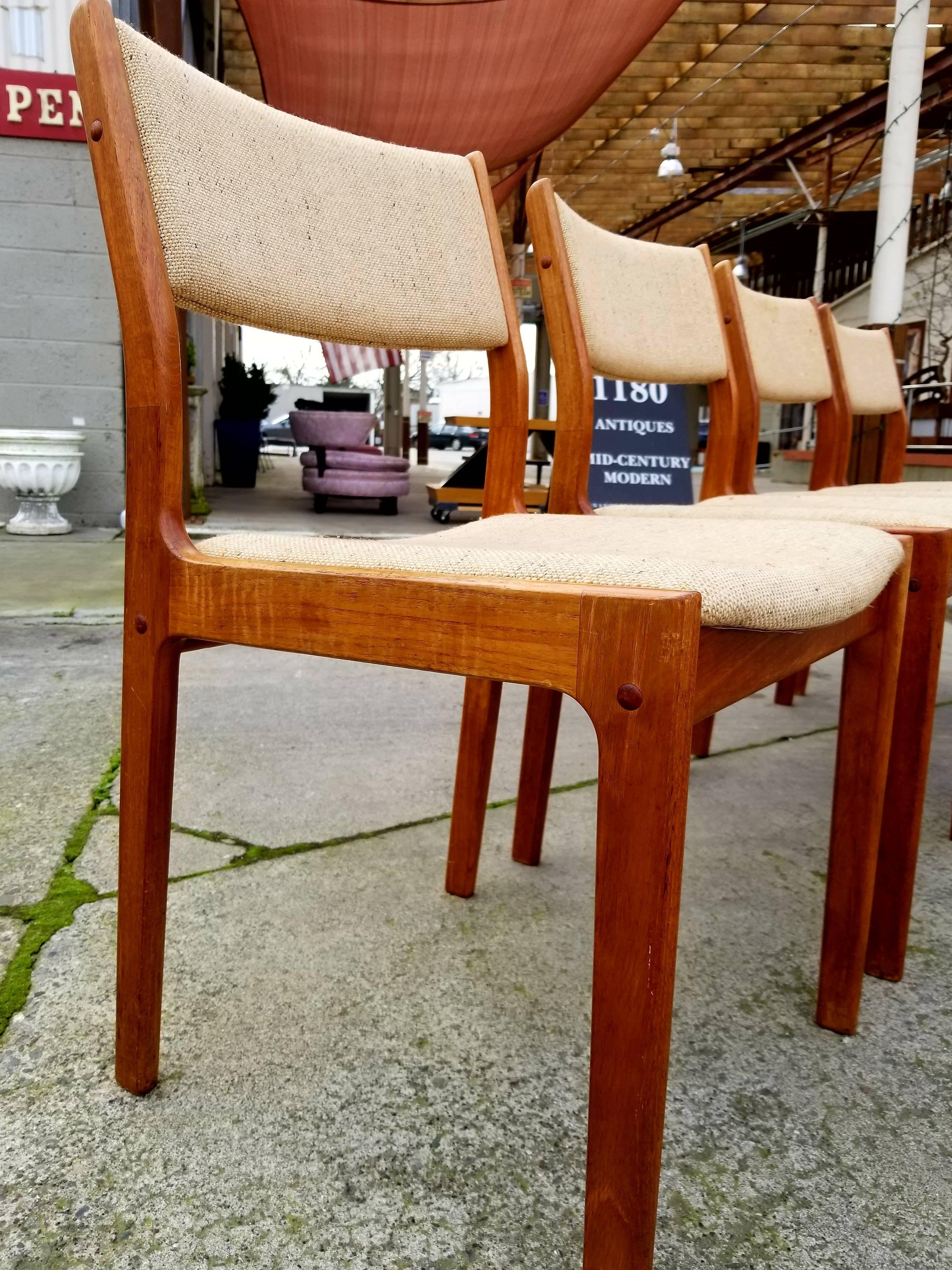Teak Danish Modern Dining Chairs by D-Scan, Set of Six at 1stDibs | d ...