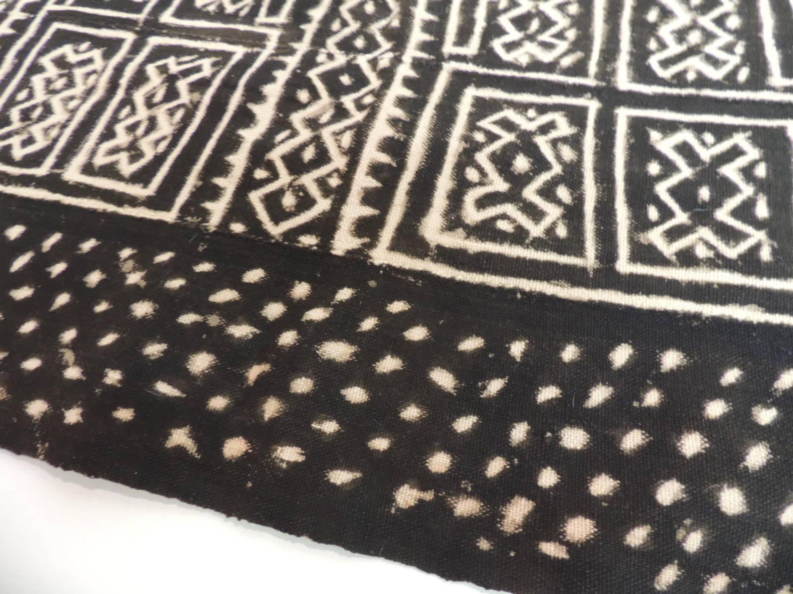 Vintage Graphic Bogolanfini African Mud Cloth Artisanal Panel at ...