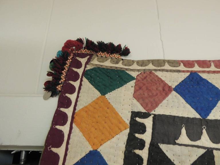 Antique Patchwork Indian Wedding Ceremonial Colorful Blanket at 1stDibs