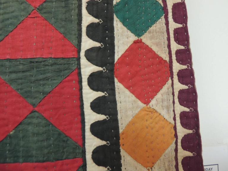 Antique Patchwork Indian Wedding Ceremonial Colorful Blanket at 1stDibs