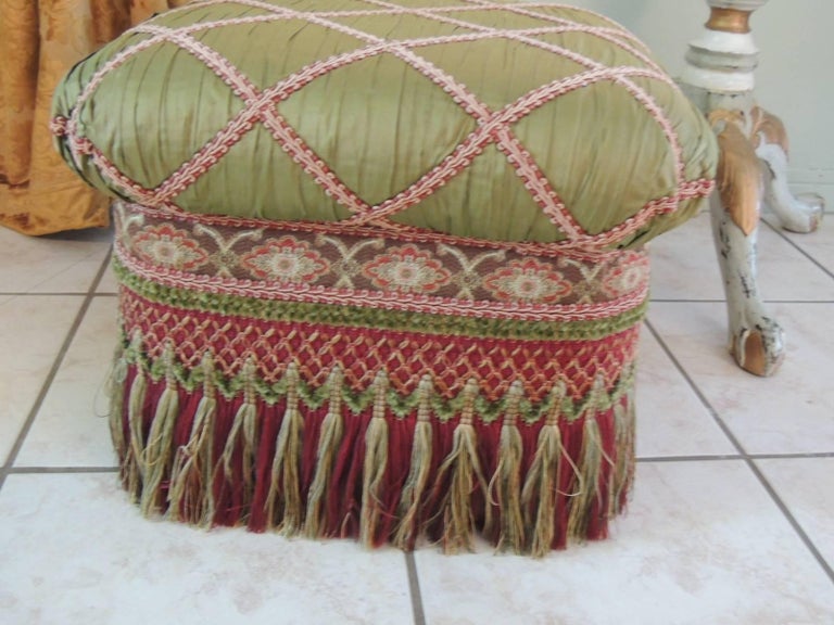 Pair of Vintage Fringe Ottomans with Long Tassels and Trims at 1stDibs ...