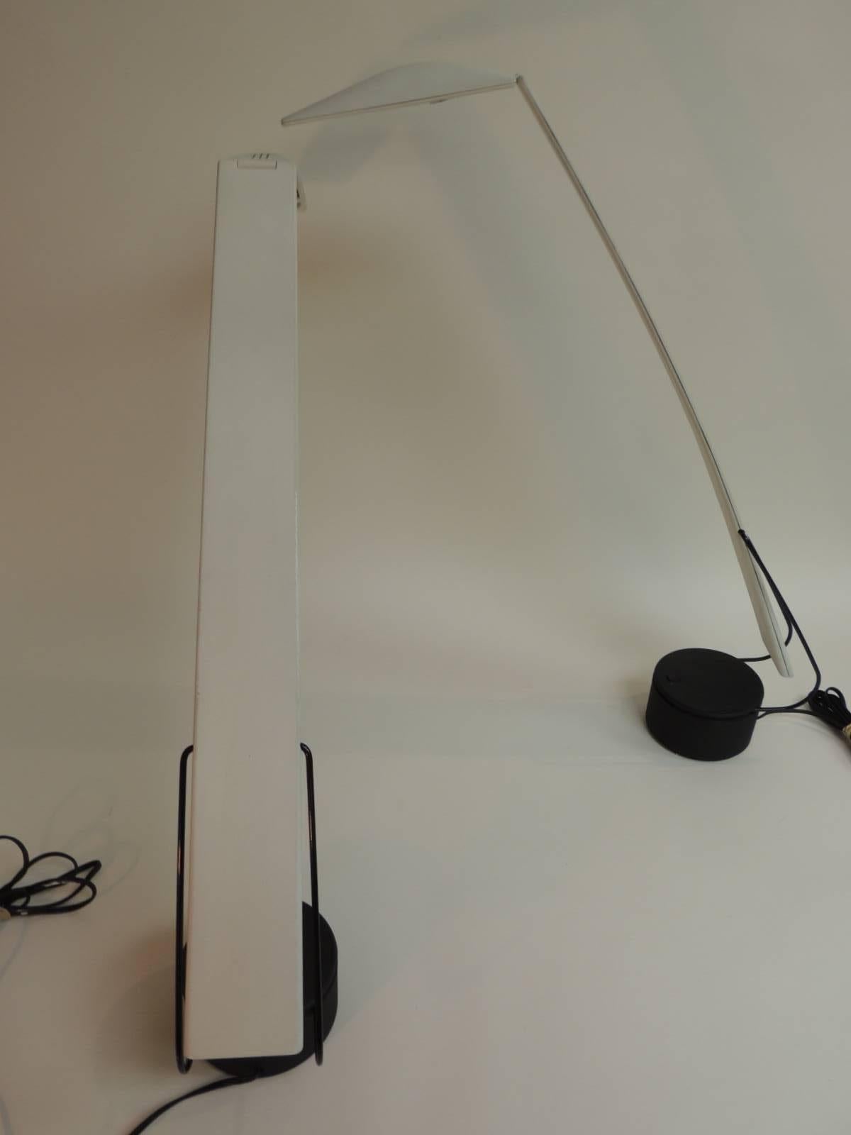 Pair of Vintage Black and White Articulated "Dove" Table Lamps at ...