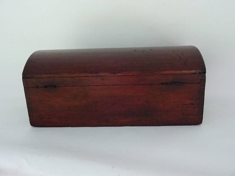 19th Century American Pine-Domed Top Storage Box For Sale at 1stDibs