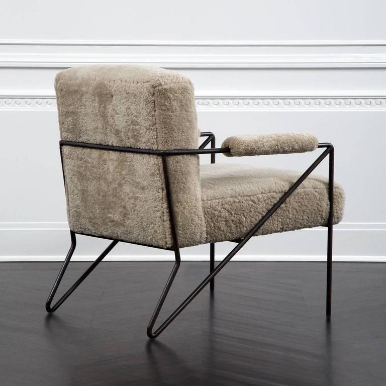 Kelly Wearstler Emmett Lounge Chair w/ Stainless Steel Hair Pin Legs ...