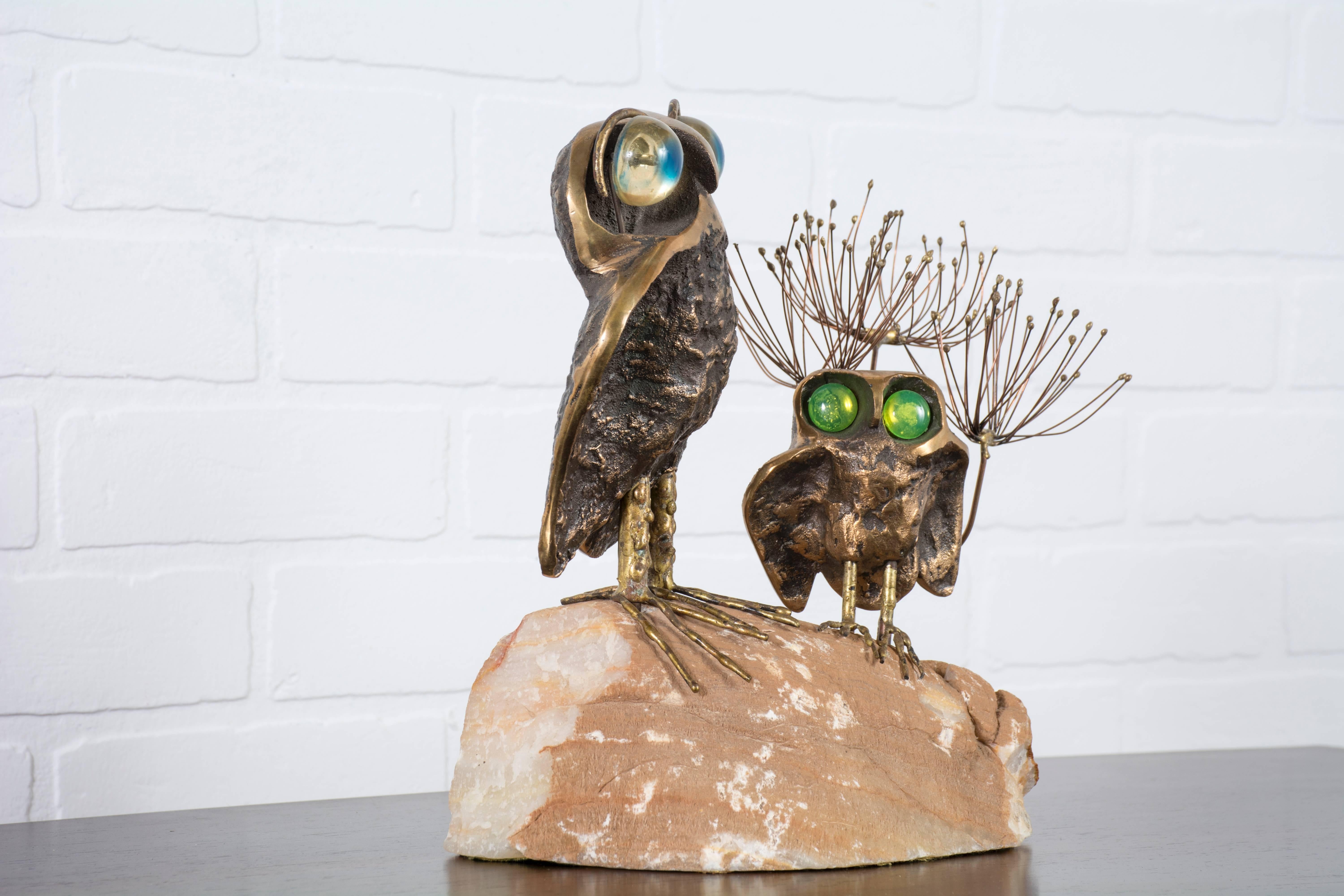 Vintage Owl Sculpture by Curtis Jere at 1stDibs