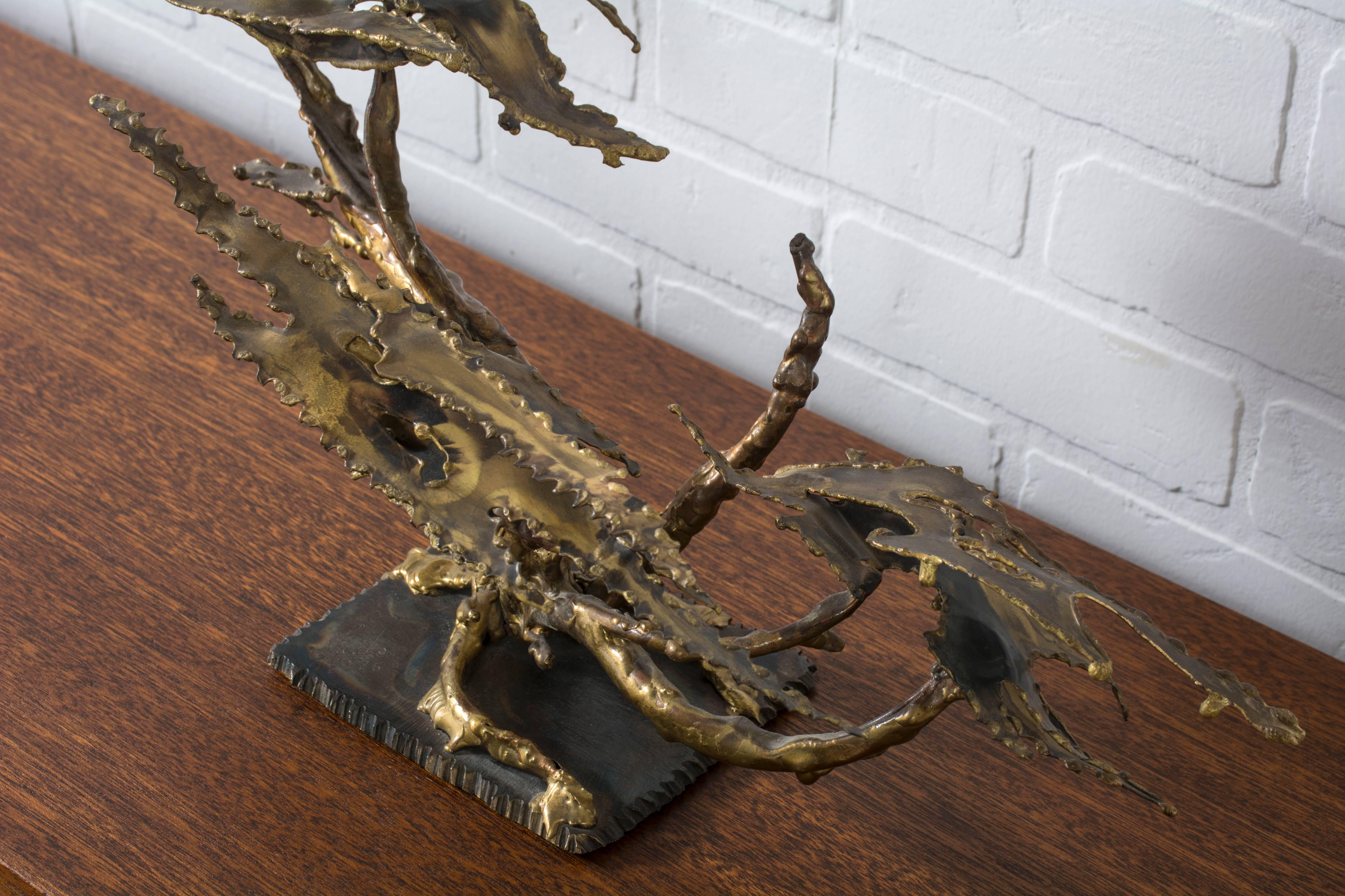 Vintage Metal Sculpture, signed B. Gerdes 1975 at 1stDibs