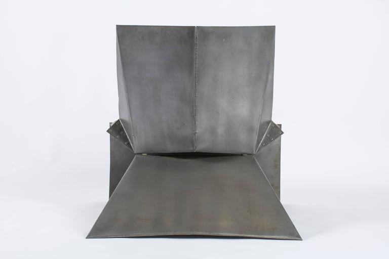 Origami Steel Chair by Brian O'Neill at 1stDibs