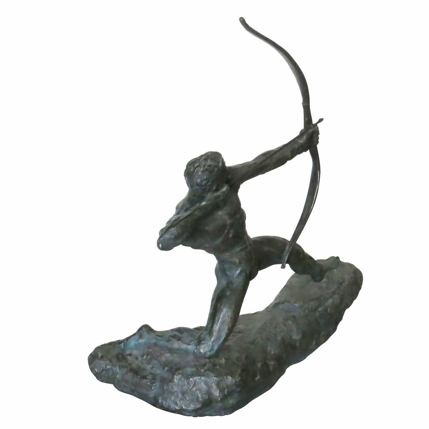 "Man with Bow" Archer Sculpture by Thomas Holland For Sale at 1stdibs